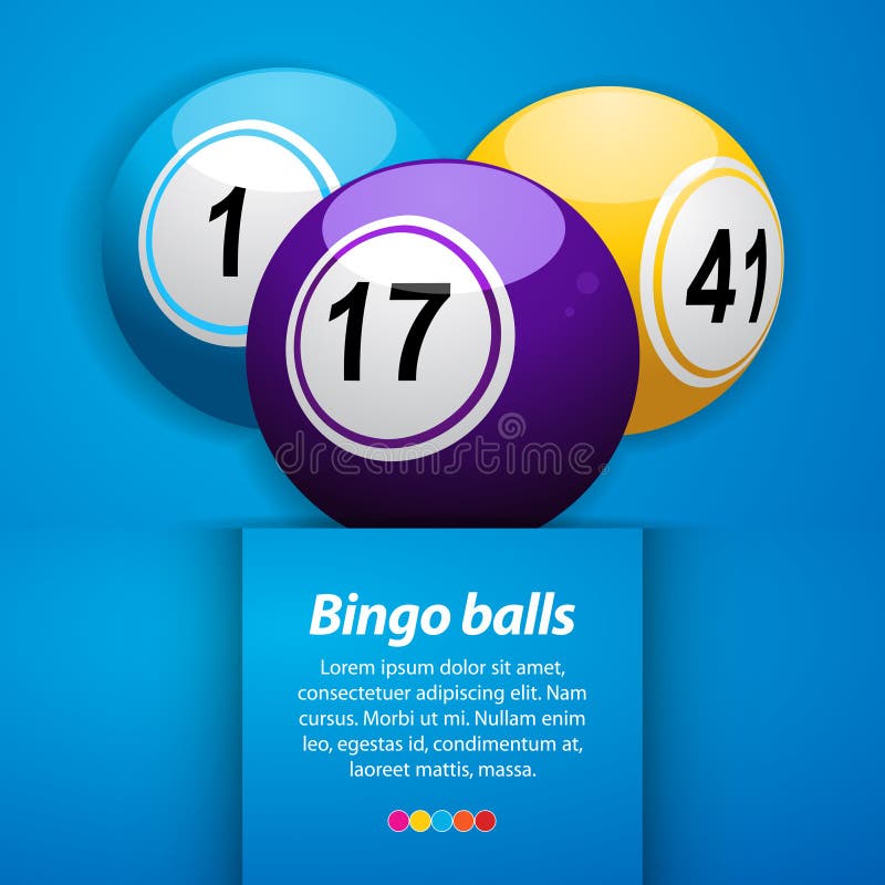 Bingo Balls and Sample Text Stock Vector - Illustration of game ...
