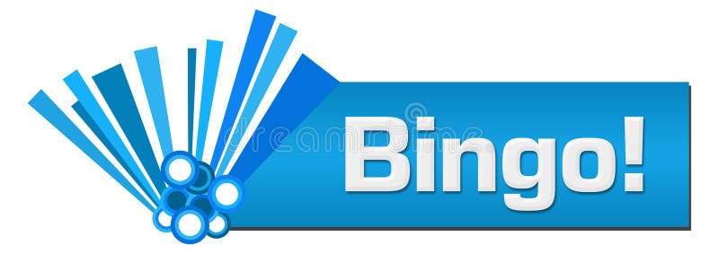 Bingo Blue Graphical Horizontal Stock Illustration - Illustration of ...