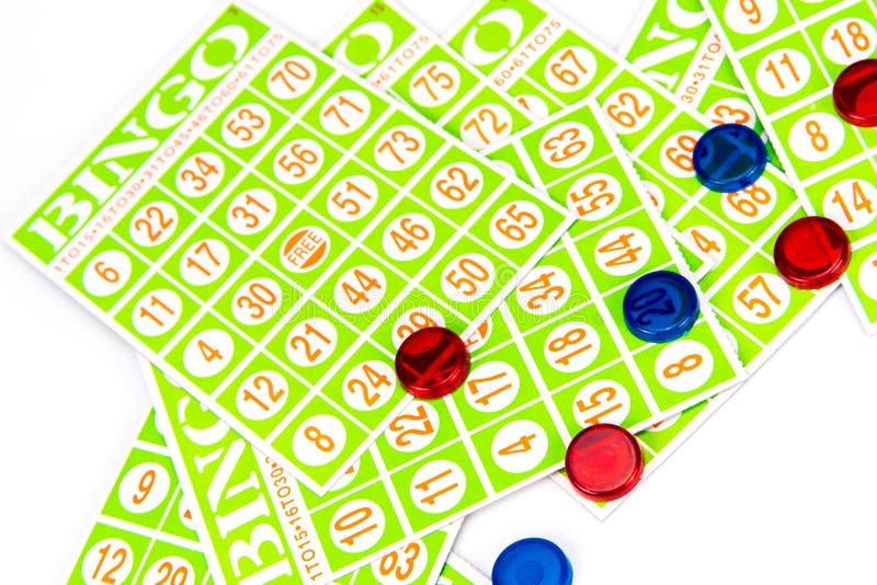 Bingo Card Game Waiting for only One Chip To Win Stock Photo - Image of ...