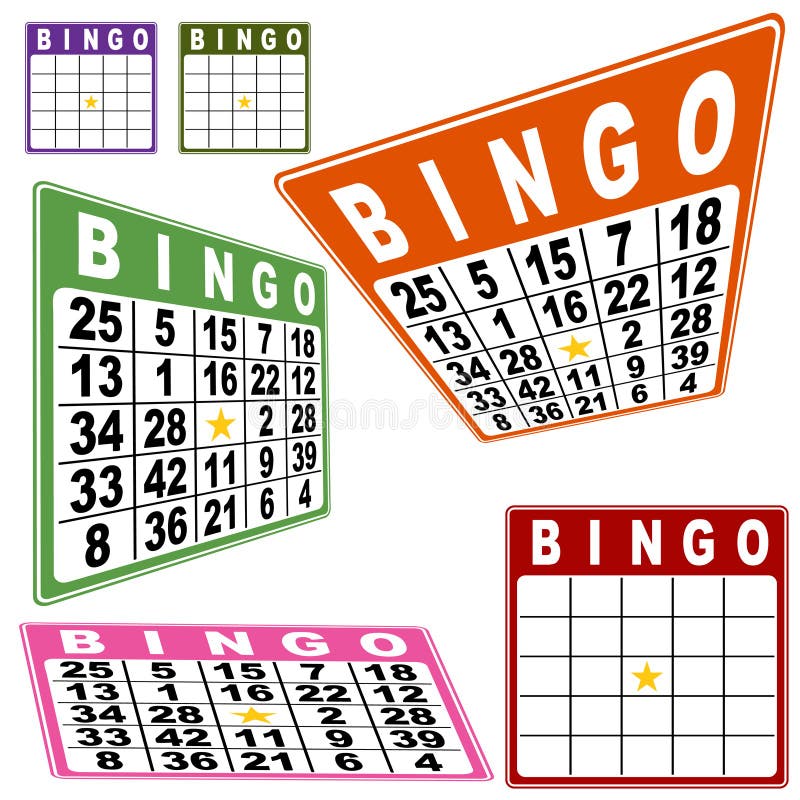 BINGO Card Set stock vector. Illustration of perspective - 12833494