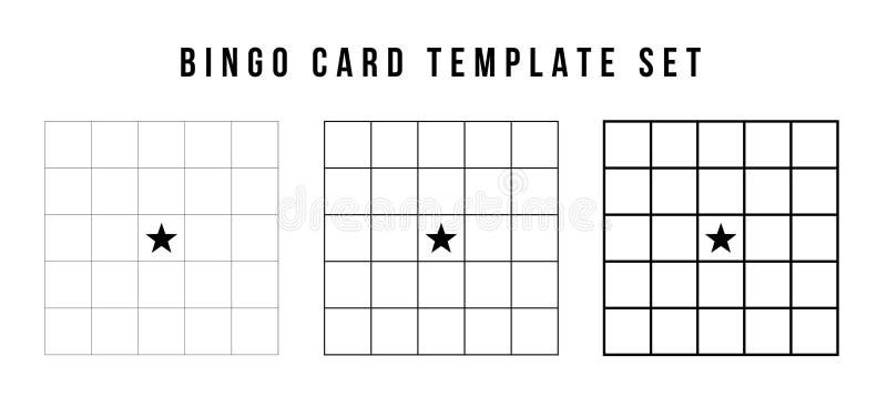 Bingo Card Vector Design Set Stock Vector - Illustration of ...