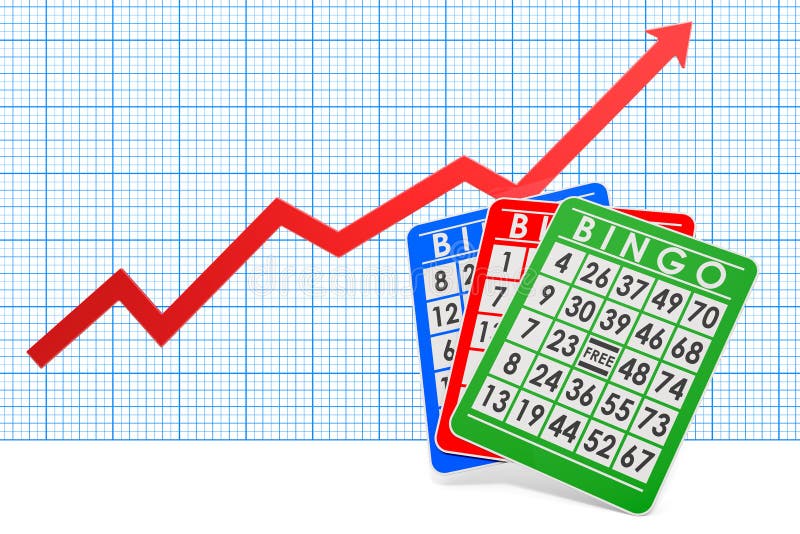 Bingo Cards with Growing Chart. 3D Stock Illustration - Illustration of ...