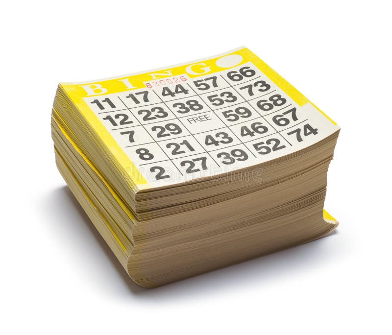 Bingo Cards Stack stock image. Image of paper, yellow - 309435411