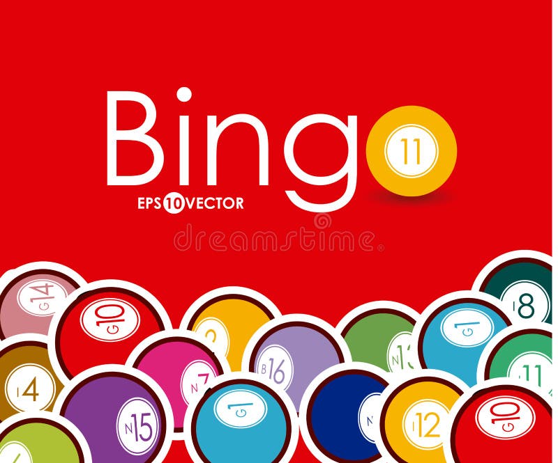 Bingo Background with Balls and Cards. Vector Illustration. Stock ...