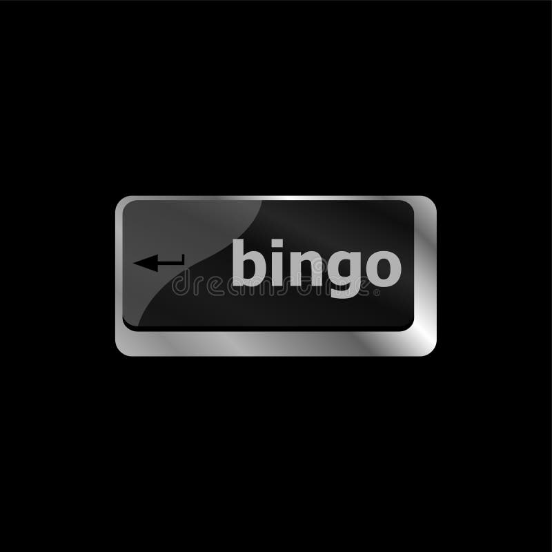 Bingo Enter Button on Computer Keyboard Keys Stock Illustration ...