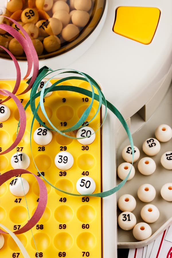 Table Game Bingo. Wooden Lotto Barrels with Bag, Playing Cards for ...