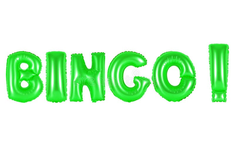 Bingo, green color stock image. Image of isolated, education - 99996273