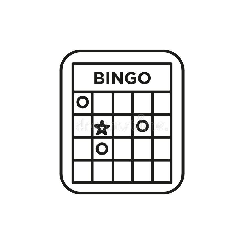 Bingo Icon Flat Line Symbol Set Stock Vector - Illustration of symbol ...