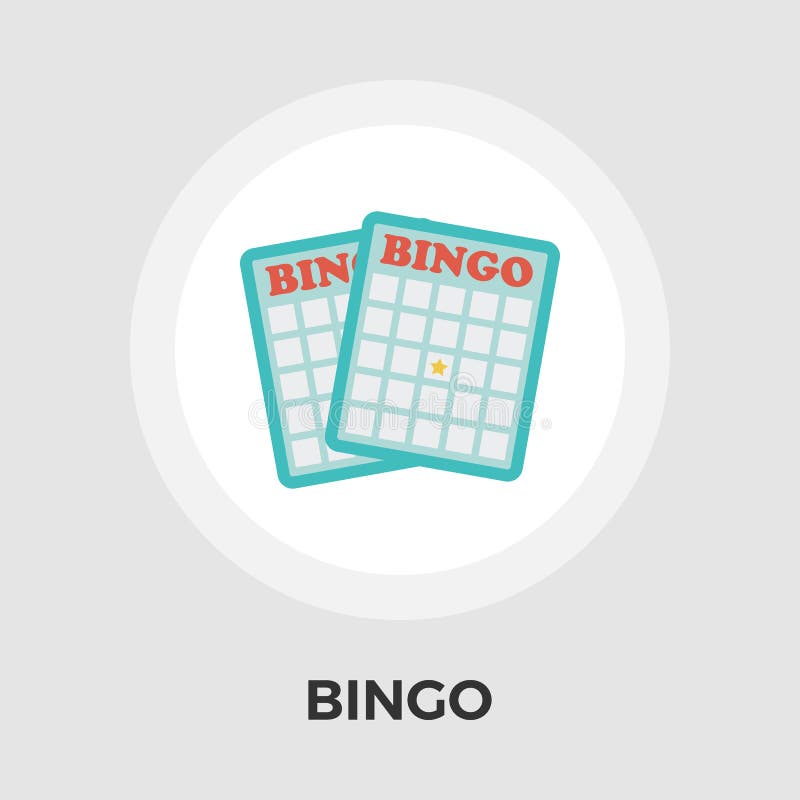 Bingo Icon Flat stock vector. Illustration of paper, blank - 93728152