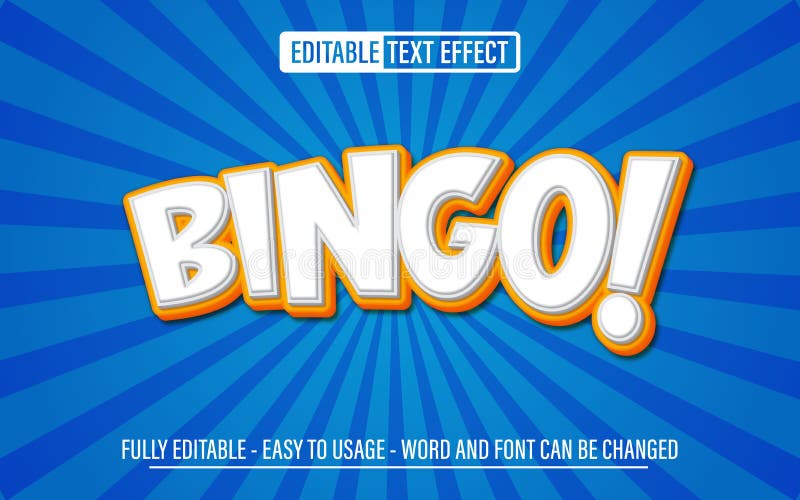 Text Effect Lucky Blue Font Template Vector Stock Vector - Illustration ...