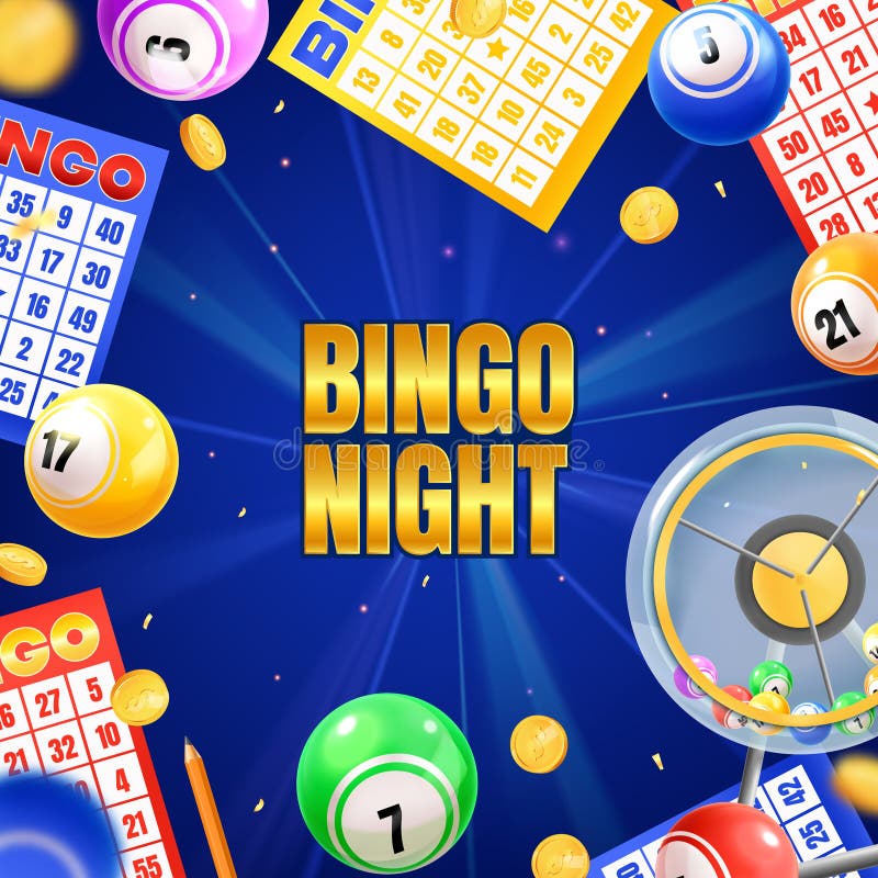 Bingo Night Background in Realistic Style Stock Illustration ...