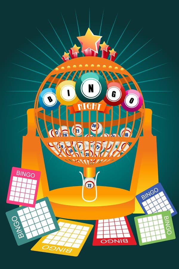 Bingo Game Isolated Icons Gambling Equipment Balls With Numbers Stock ...