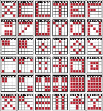Bingo Patterns Stock Illustrations – 34 Bingo Patterns Stock ...