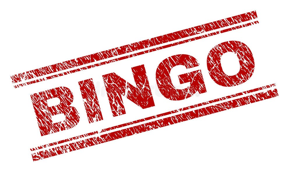 Scratched Textured BINGO Stamp Seal Stock Vector - Illustration of ...