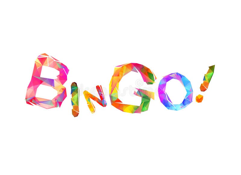 Bingo Colorful Triangular Letters Stock Vector Illustration Of Sign