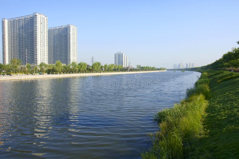 Binhe Park stock image. Image of building, tree, taiyuan - 15765147