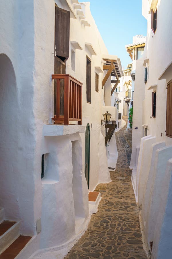Binibeca Vell. Fisher S Town. Minorca Stock Image - Image of fisher ...