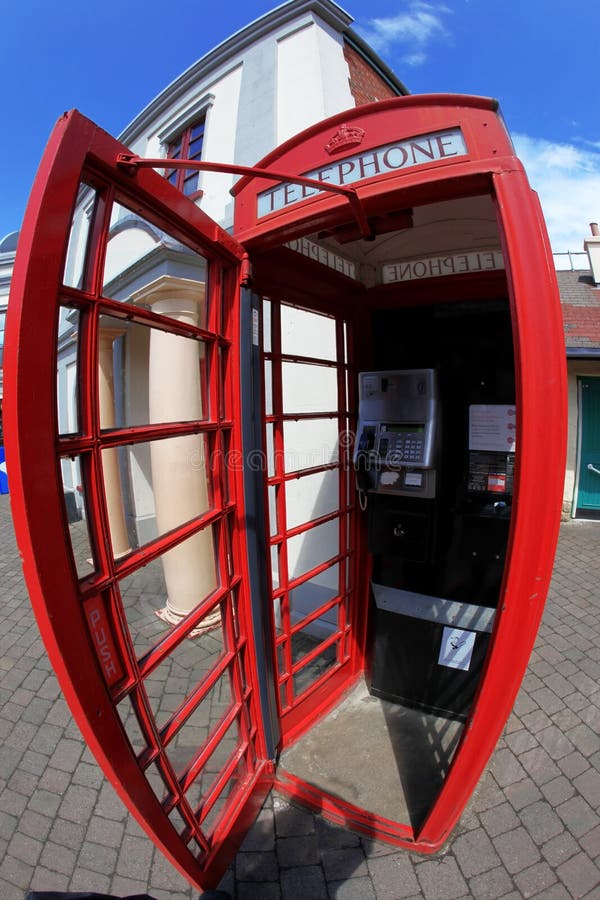 Binnen Traditionele Rode Telefooncel in Londen Stock Afbeelding - Image ...