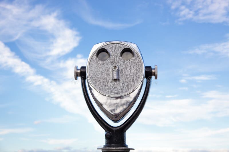 Binocular Viewer on the Beach Stock Photo - Image of scope, view: 12598214