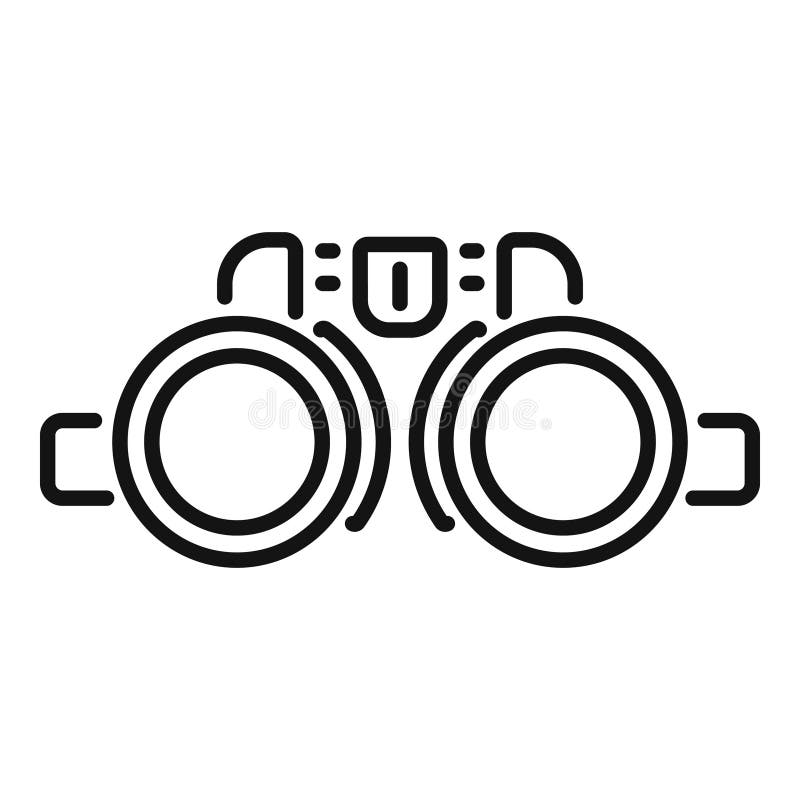 Binocular Vision Concept with Binoculars Icon Showing Two Circles Stock ...