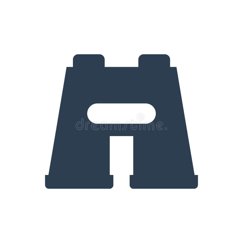 Binocular, vision icon stock vector. Illustration of spyglass - 128915405