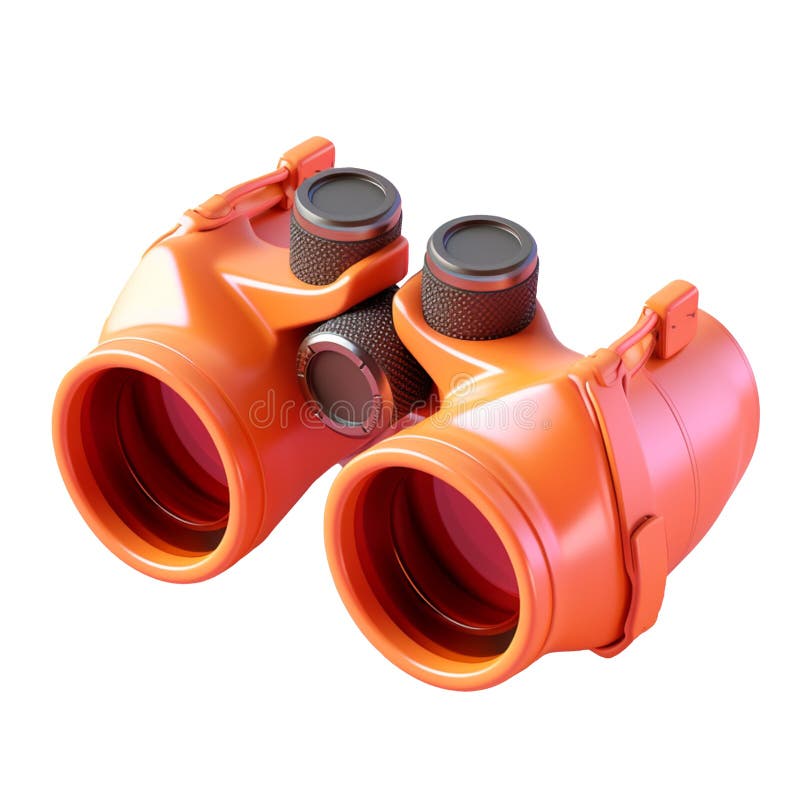 Binoculars in 3D Style Trending Color Palette with Generative AI Stock ...