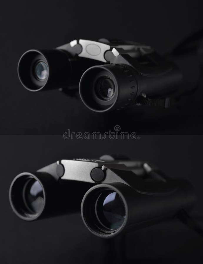 Binoculars Back - Top View W/ Path Stock Photo - Image of searching ...