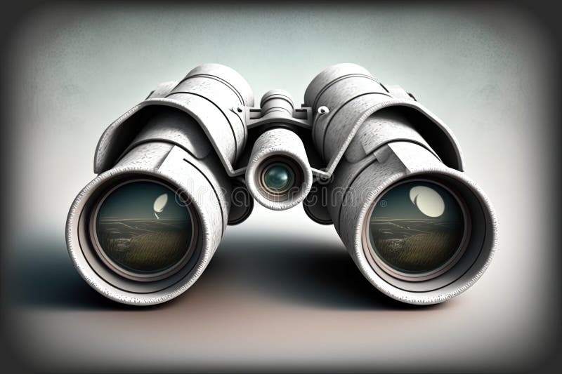 Binoculars generative ai stock illustration. Illustration of isolated ...