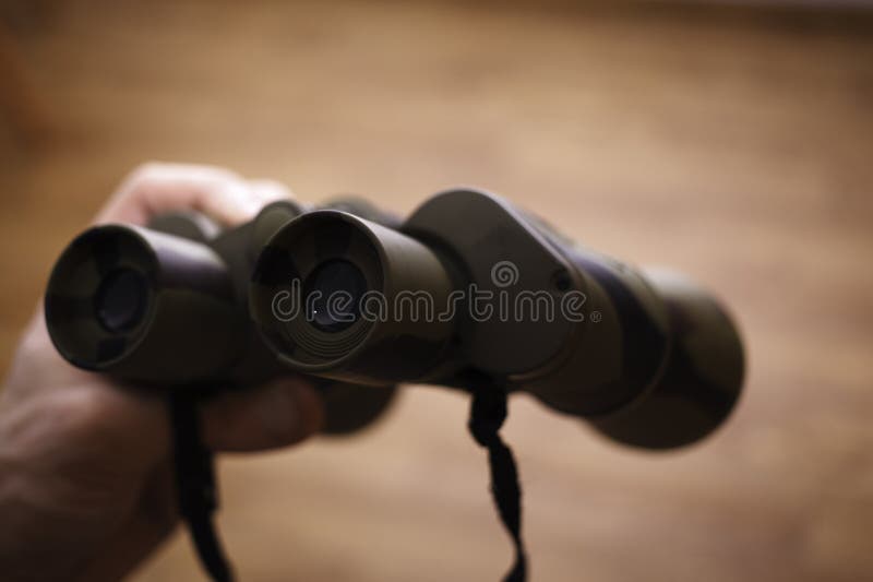 Binoculars in hand stock photo. Image of young, leisure - 92851576