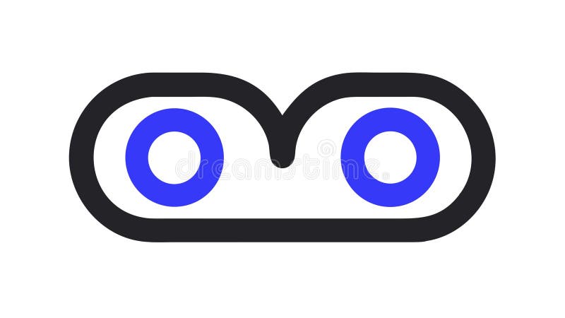 Binoculars Icon Blue Optical Device Observation View OK Vector Design ...