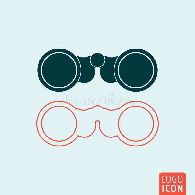 Binoculars icon isolated stock vector. Illustration of lens - 89777570