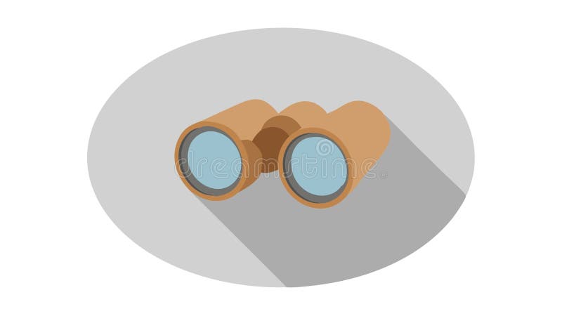 Binoculars Icon for Observation and Exploration Concept, Vector Design ...