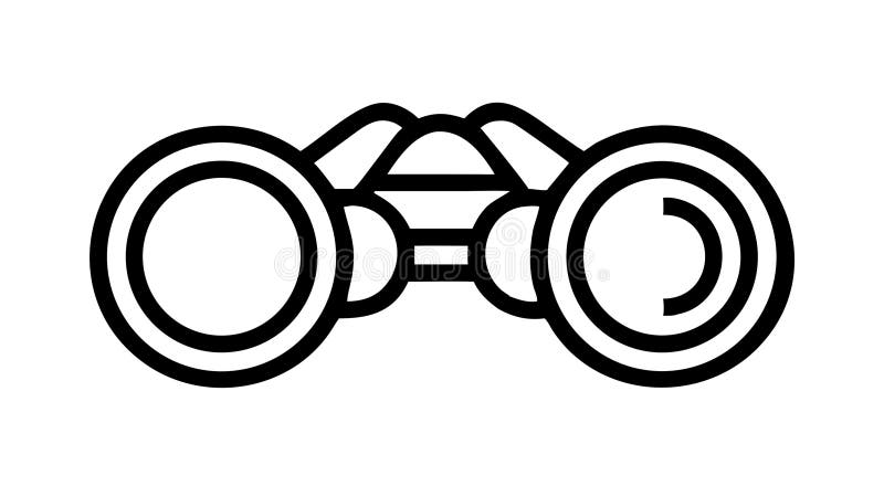Binoculars Icon for Observation and Exploration, Vector Design ...