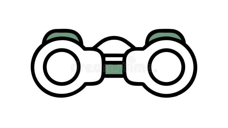 Binoculars Icon, Observation Viewing Wildlife Graphic, Vector Design ...