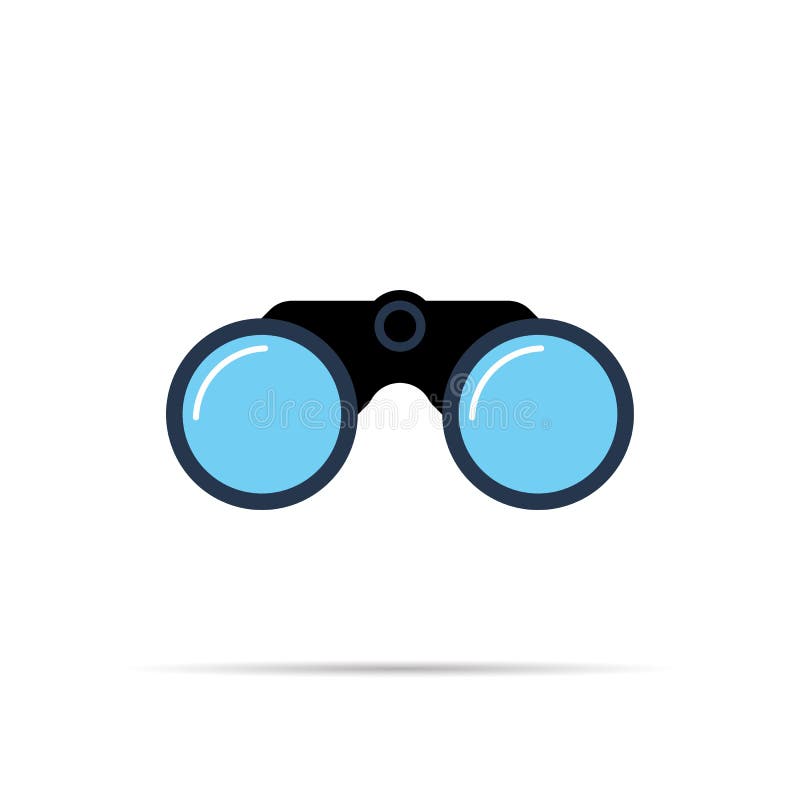 Binoculars Icon Symbol Flat Style with Shadow Stock Vector ...