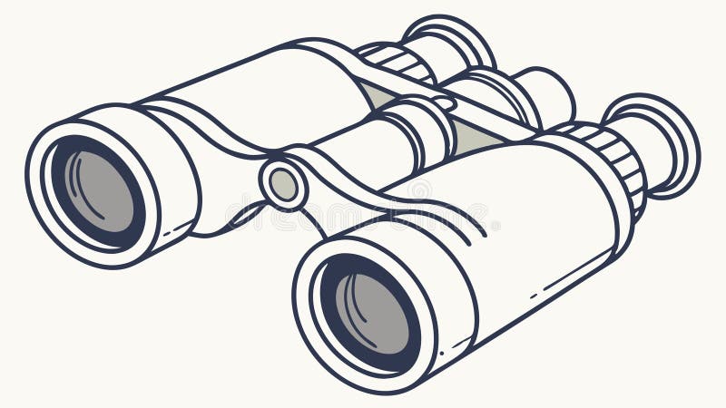 Binoculars Illustration Optical Tool for Viewing Distance, Vector ...