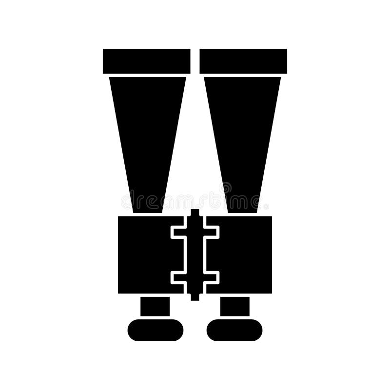 Binoculars Look Observe Pictogram Stock Illustration - Illustration of ...