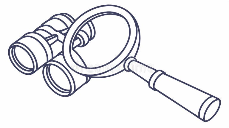 Binoculars and Magnifying Glass, Tools for Discovery Exploration ...