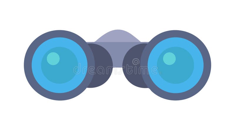 Binoculars Observation Icon, Exploration Adventure View, Vector Design ...