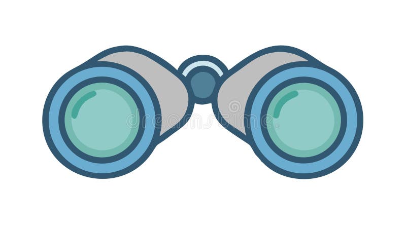 Binoculars Observation Icon, Sightseeing Exploration Vision, Vector ...