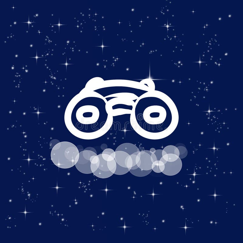 Binoculars, Optics, Approximation, Vision. Banner, Illustration with ...