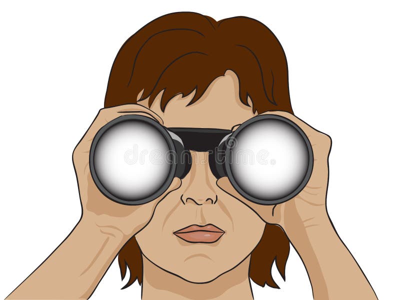Binoculars Searching for Somerthing I See You Stock Vector ...