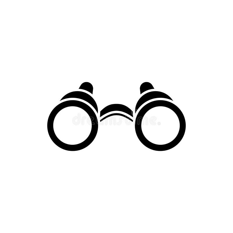 Binoculars symbol icon stock vector. Illustration of reflection - 105772594