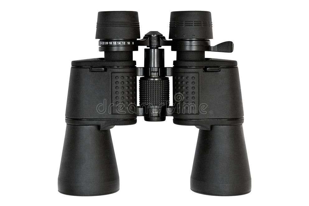 Binoculars - Top View W/ Path Stock Photo - Image of magnify ...