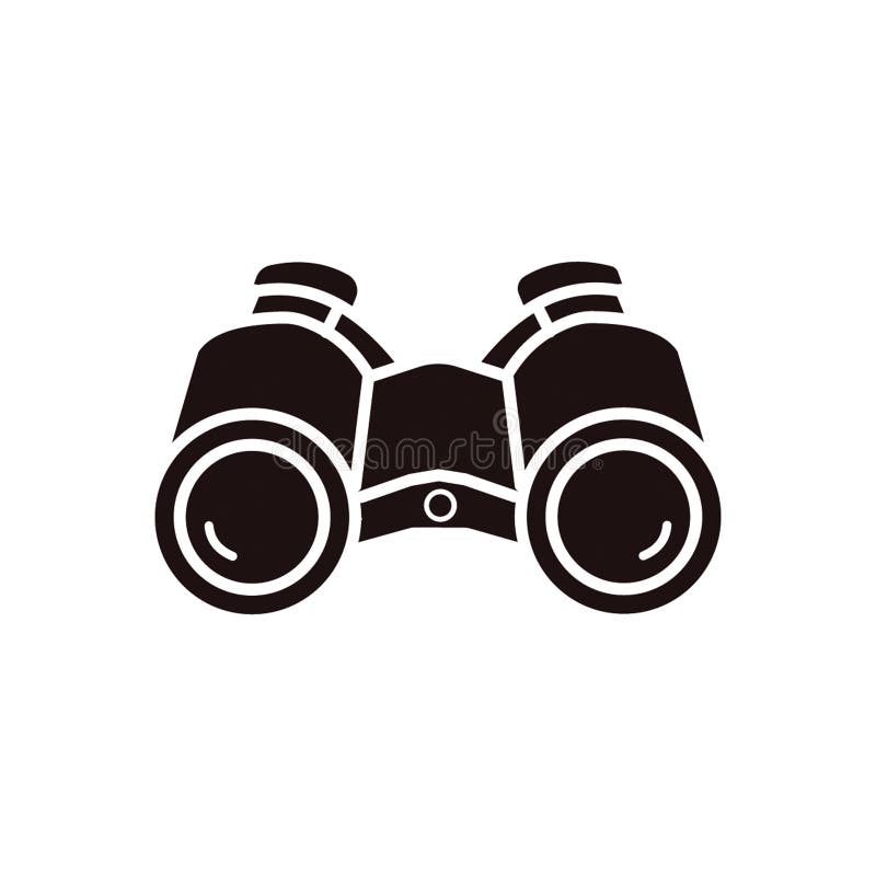 Binoculars - vector icon stock vector. Illustration of optical - 352090722