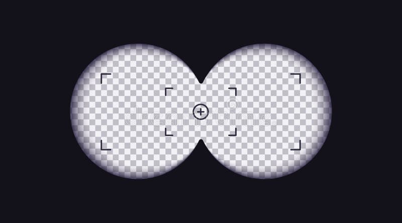 Binoculars Viewfinder Template. Realistic 3d Illustration of ...