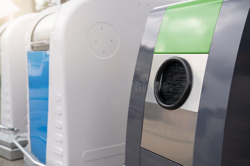 Bins for Separate Collection of Garbage Stock Photo - Image of ...