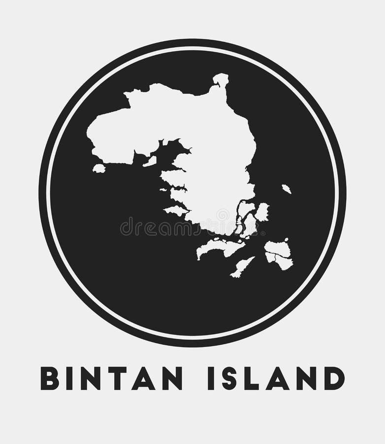 Map of Bintan Island with Beautiful Gradients. Stock Vector ...
