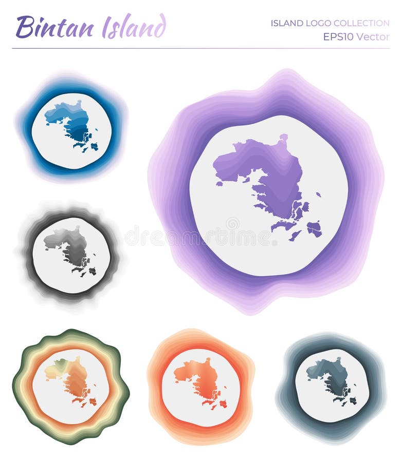 Bintan Island Logo Collection. Stock Illustration - Illustration of ...