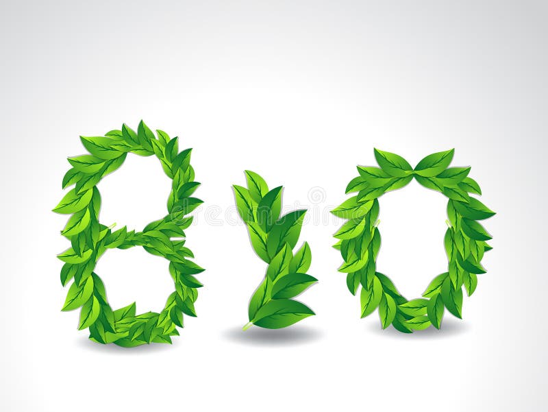 Bio Background with Green Leaf Stock Vector - Illustration of mesh ...